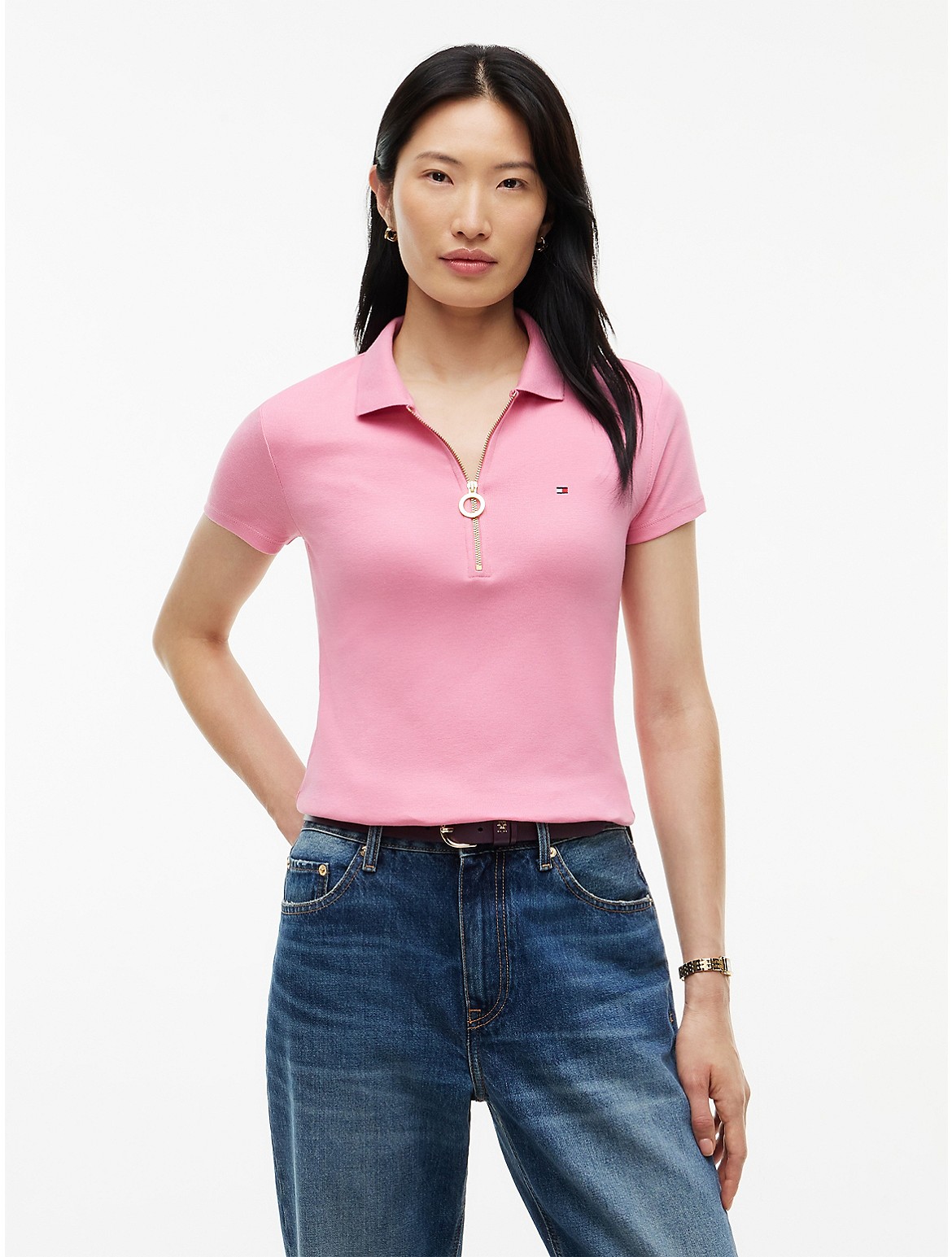 TOMMY HILFIGER Tommy Hilfiger Slim Fit Zip Polo